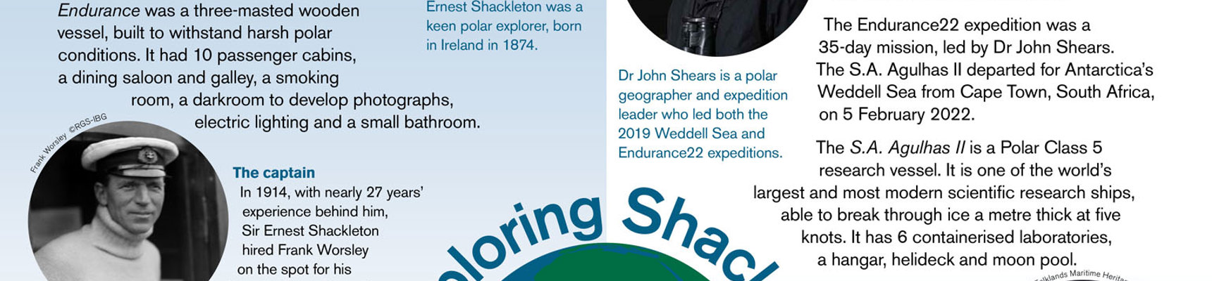 Exploring Shackleton's Antarctica infographic - RGS