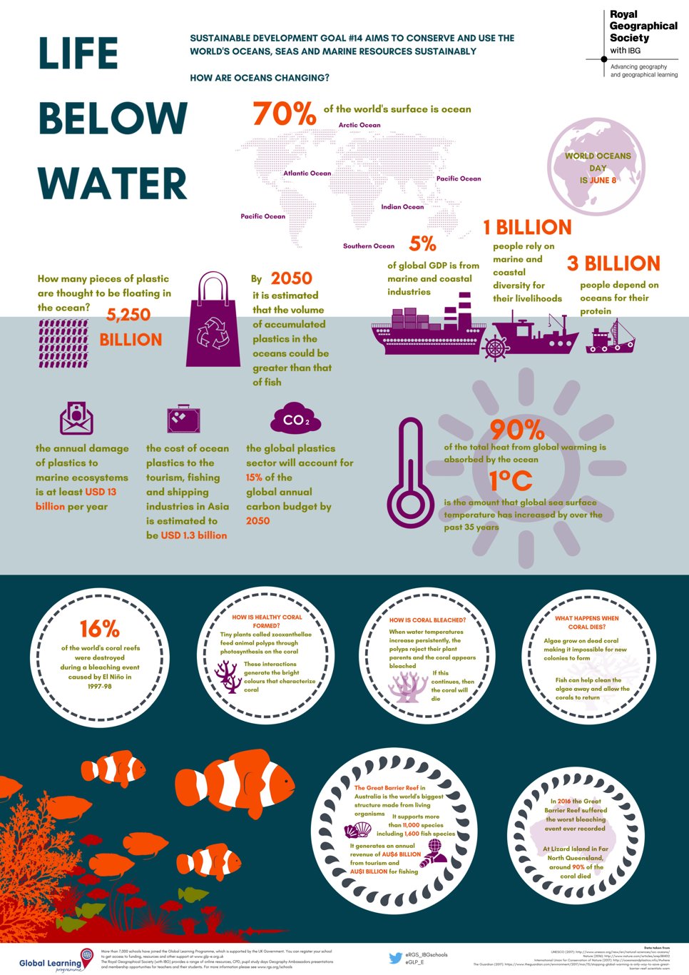 Life below water infographic - RGS